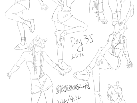 #速写60天挑战赛# day35@速写班长 _鹿麻-站酷ZCOOL