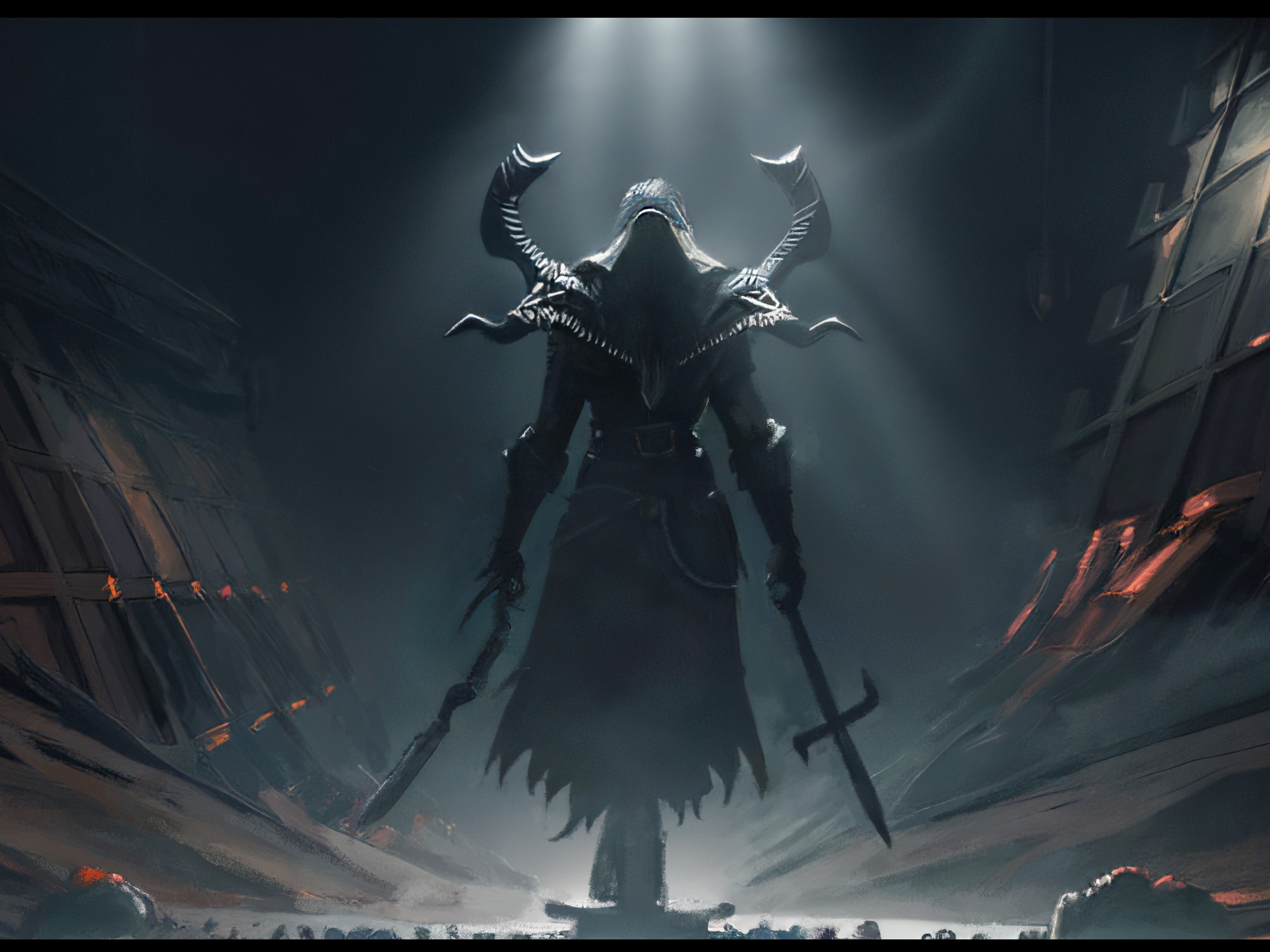 【板绘】【弑神】boss向 概念向 _梁晨媚景-站酷ZCOOL