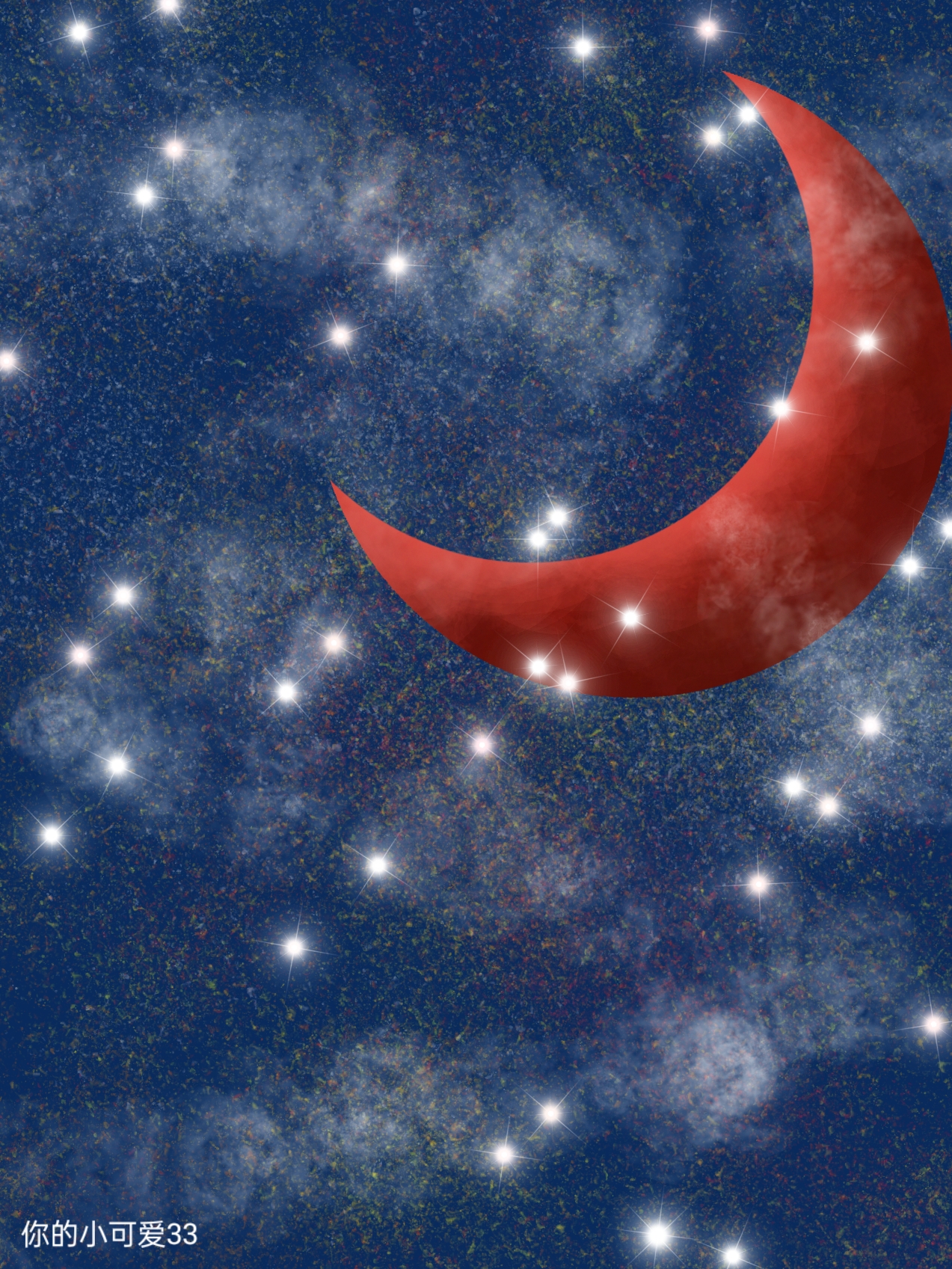 画个月亮_你的小可爱33-站酷ZCOOL