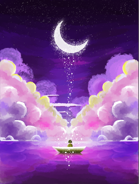 洒落的月光_小眠羊kiss-站酷ZCOOL