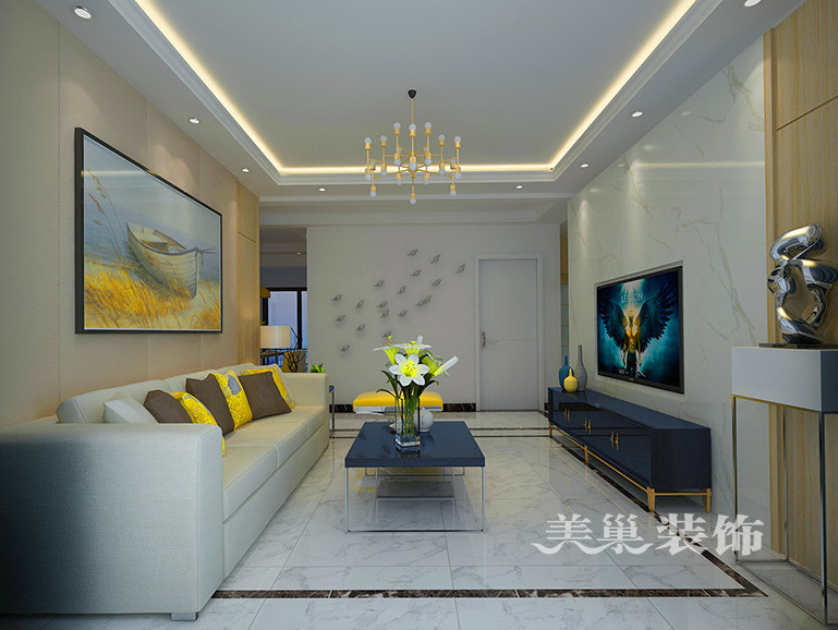 谦祥万和城109平方小三室两厅装修设计效果图_美巢设计陈保全-站酷ZCOOL