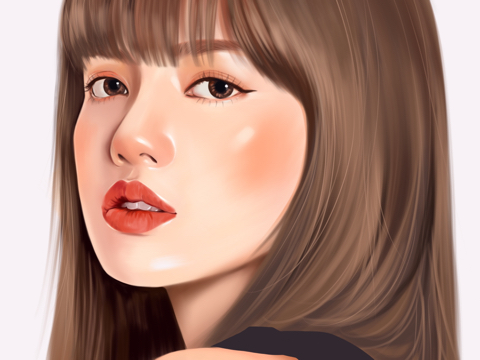 Lisa肖像画_爱画画的念念-站酷ZCOOL
