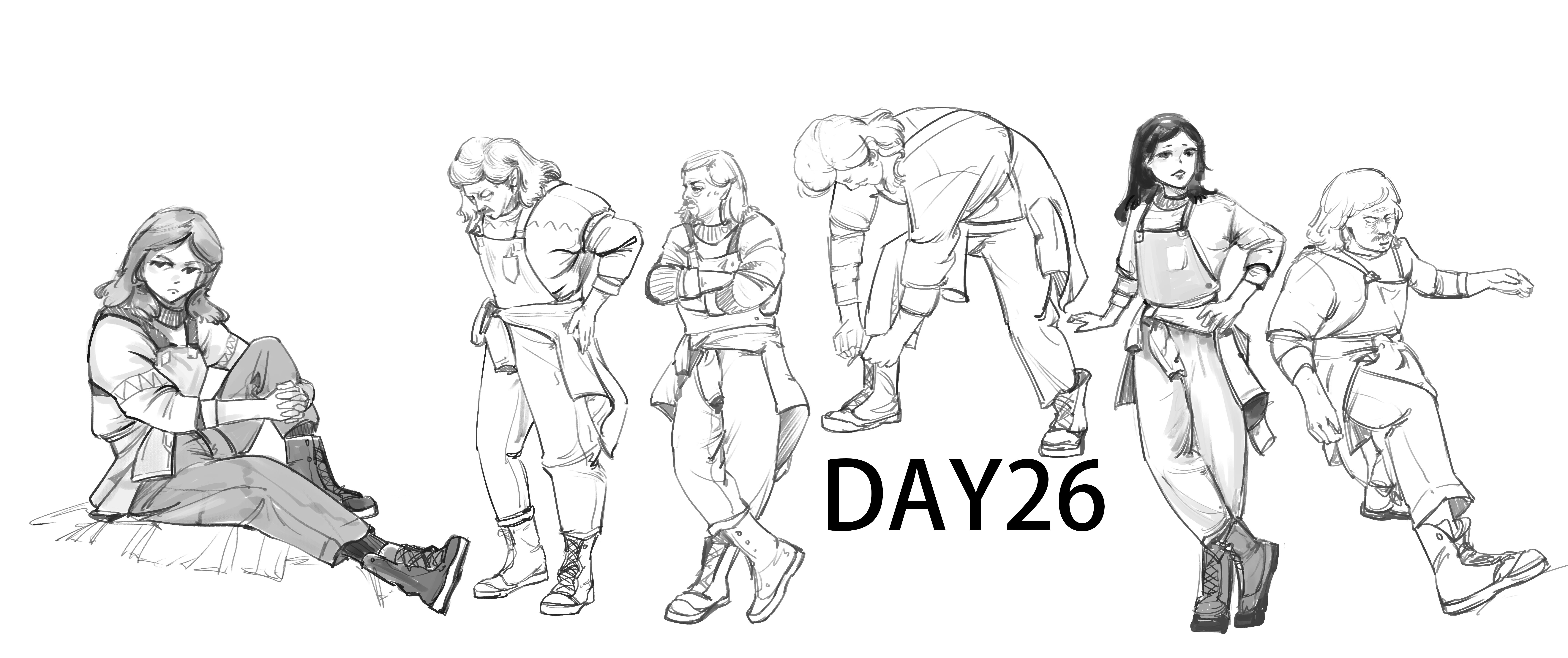 #速写60天挑战赛 @速写班长 第26天_天天摸鱼的YAng-站酷ZCOOL