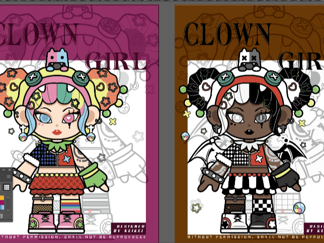 CLOWN GIRL_爱画画的KEIKEI-站酷ZCOOL