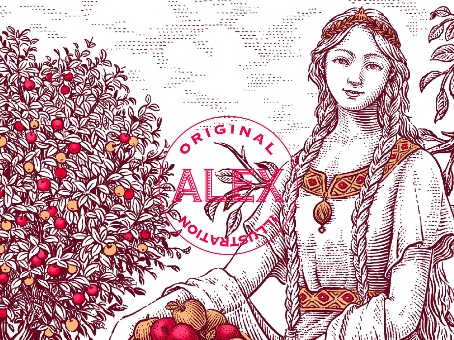 包装插画|伊敦女神_花椒的Alex-站酷ZCOOL