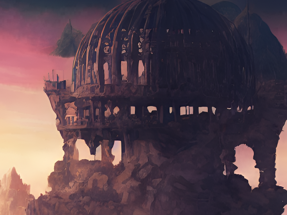 #站酷梦笔#火星上的太空堡垒_MIAO喵JANELIN-站酷ZCOOL