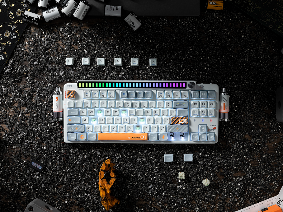 随手拍丨KEYSME太空船机械键盘_白底图-站酷ZCOOL