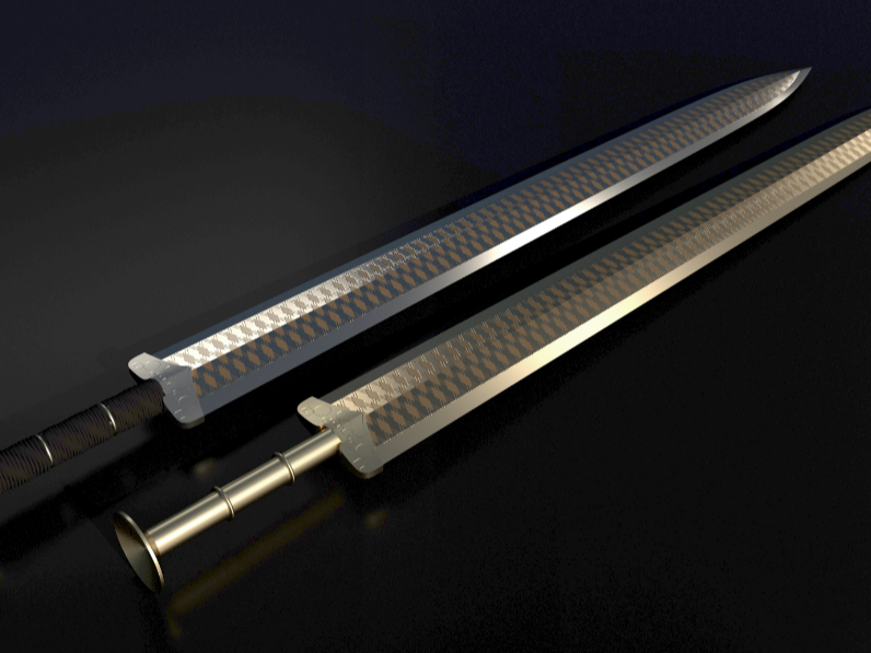 C4D练习——剑_w笑傲江湖y-站酷ZCOOL