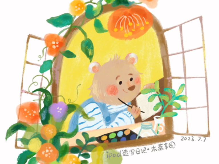 原创插画丨画一篇可爱画儿_木蓝辛MU-站酷ZCOOL