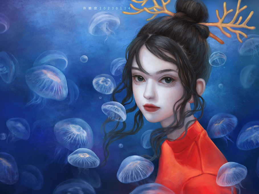 插画合集1-3月（2023）人物_许脆皮-站酷ZCOOL