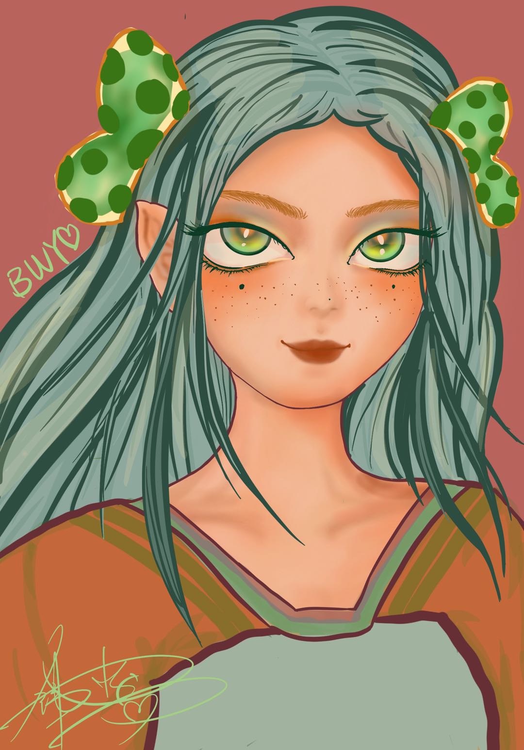 手绘 原创 人像_BWYI手绘-站酷ZCOOL