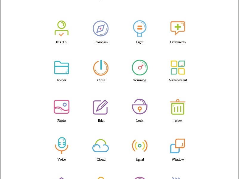 colorful icon_Vicky_pp-站酷ZCOOL