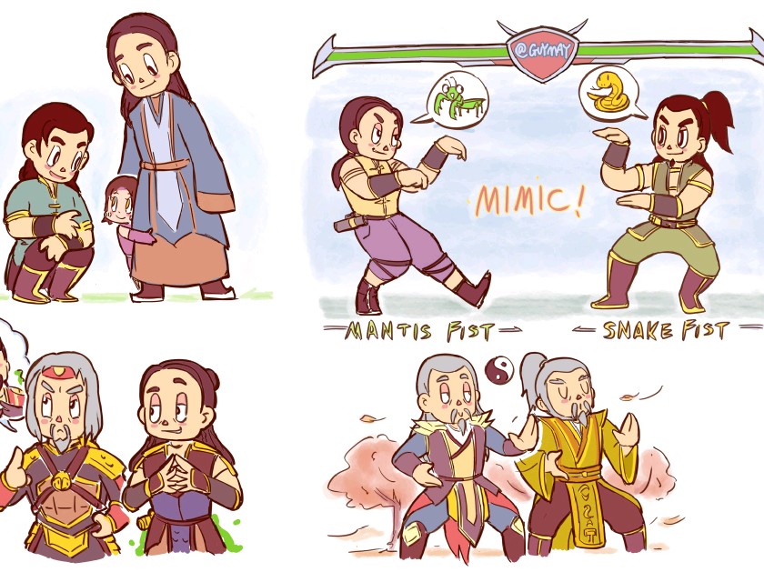 真人快打 q版 尚宗 苏金科 人物互动_Guymay-站酷ZCOOL