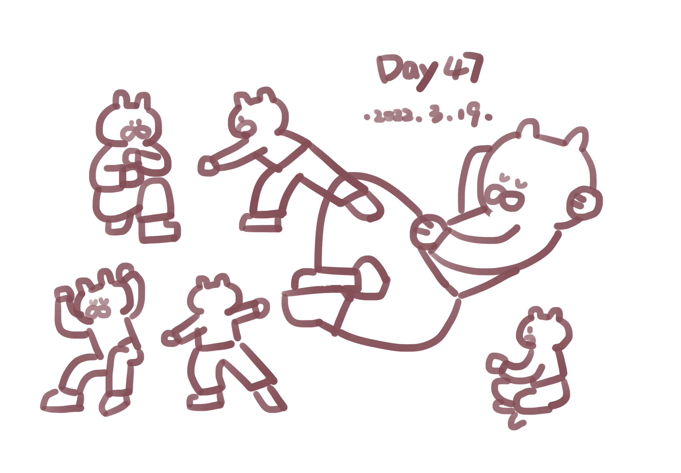 速写挑战day47_好大一颗西瓜籽-站酷ZCOOL