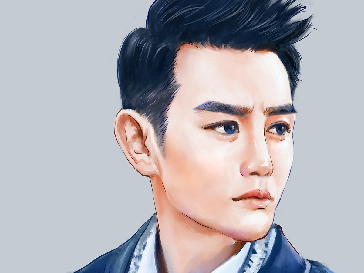王凯头像插画_芈砾-站酷ZCOOL