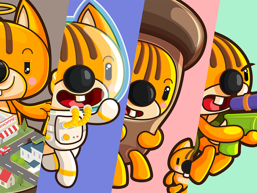 hebe×黑鼻——杉果游戏吉祥物设计_WEN_JQ-站酷ZCOOL