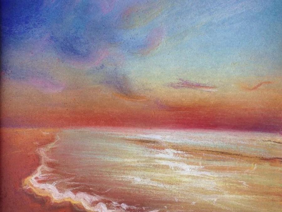 海景——色粉写生（二）_Iris_wangcc-站酷ZCOOL