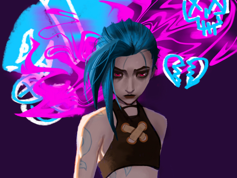 Jinx-双城之战厚涂_季鸦-站酷ZCOOL