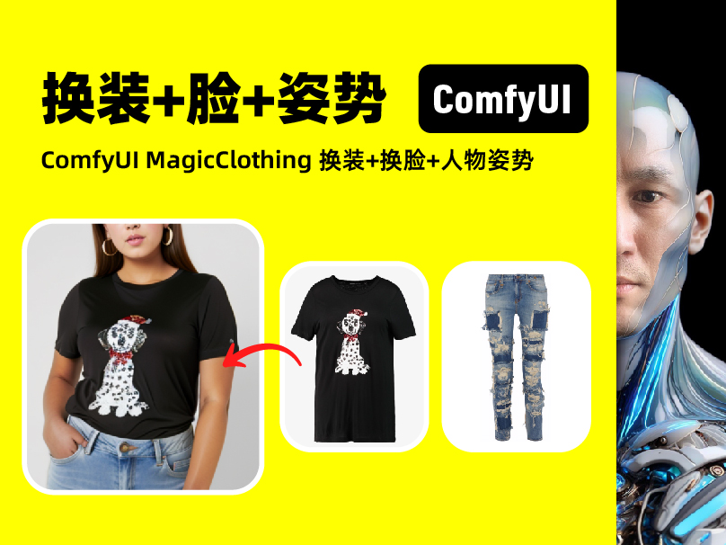 ComfyUI MagicClothing 换装 换脸 换姿势 工作流_吴杨峰-站酷ZCOOL