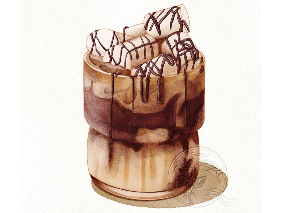 DAY31：iPad水彩-棉花糖摩卡_Maggie_爱洛-站酷ZCOOL