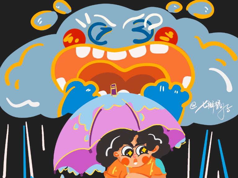 主题创作 —— 雨天_七瓣橘子QI-站酷ZCOOL