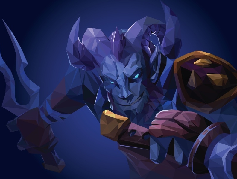 Riki - Dota 2 (Low Poly Art)_林影-站酷ZCOOL