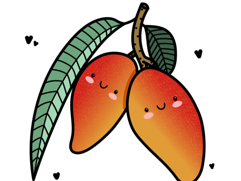 可爱芒果插画_Mia鲸鲸-站酷ZCOOL