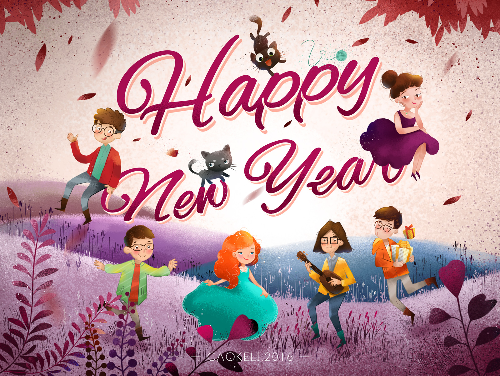 happy new year!_草克力caokeli-站酷ZCOOL