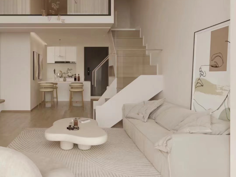 奶油风loft复式公寓_姜婉婉-站酷ZCOOL