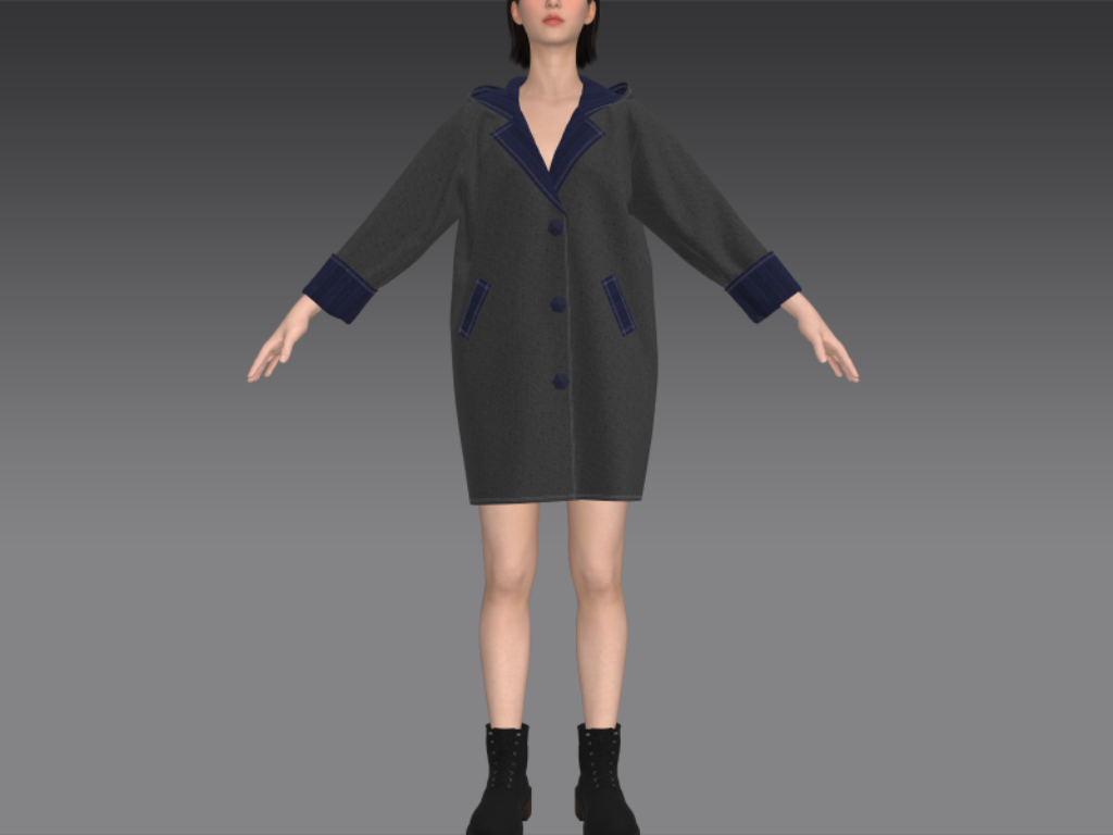 虚拟服装-大衣（by MD）_已逝的鱼-站酷ZCOOL