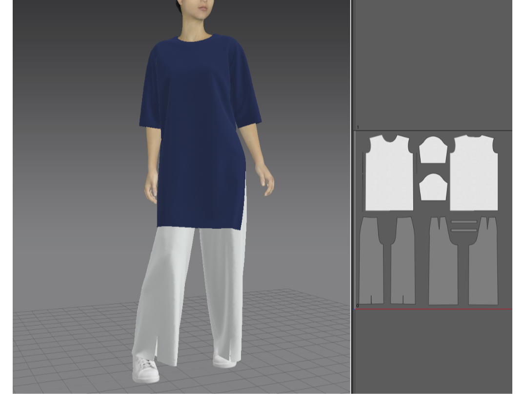 虚拟服装-长T恤（by MD）_已逝的鱼-站酷ZCOOL