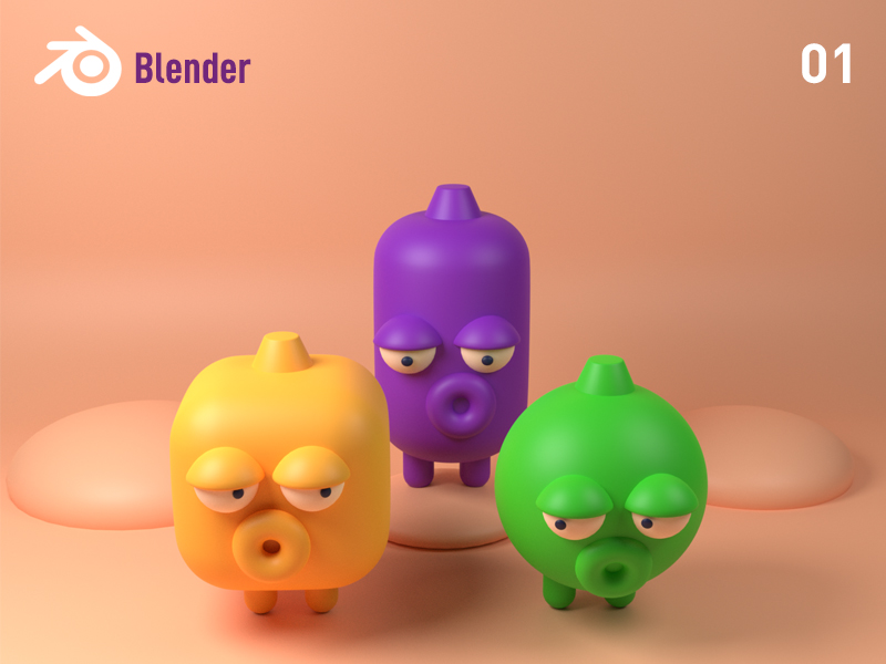 Blender三维建模练习_陈琳仙-站酷ZCOOL