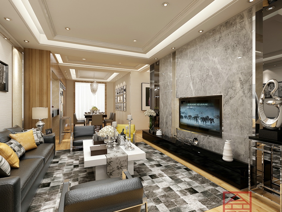 【白金汉府装修】130㎡-三室两厅-现代港式_金舍小美丽-站酷ZCOOL