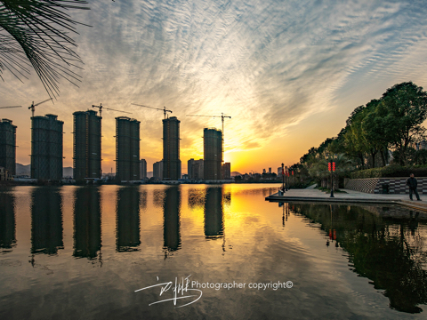 杭州 余杭 东海闲湖城 日落 _JIA佳哥-站酷ZCOOL