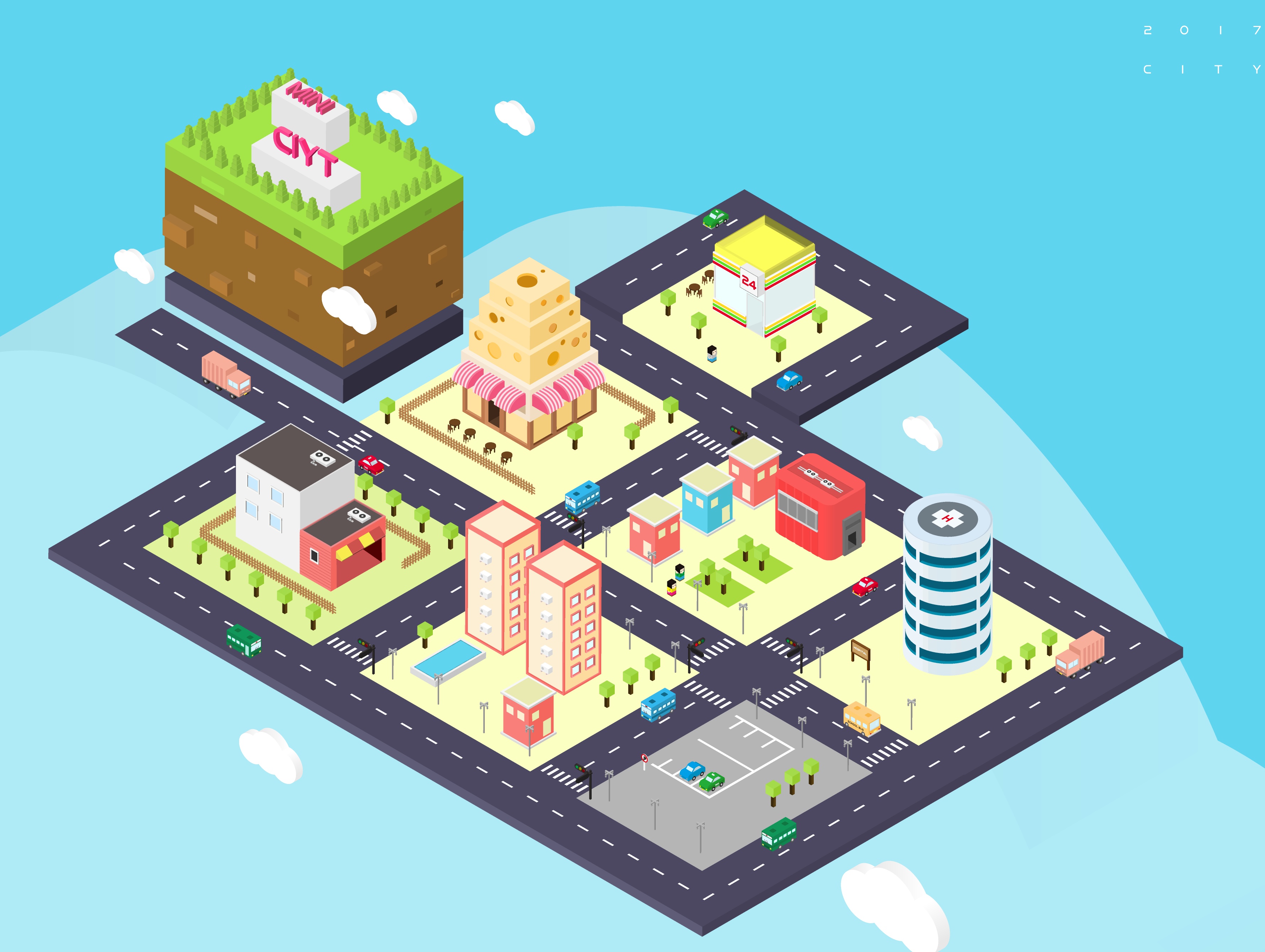 2.5D城市_Jess_CC-站酷ZCOOL