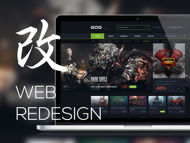 GOG.com Redesign Concept_动不动就饿-站酷ZCOOL