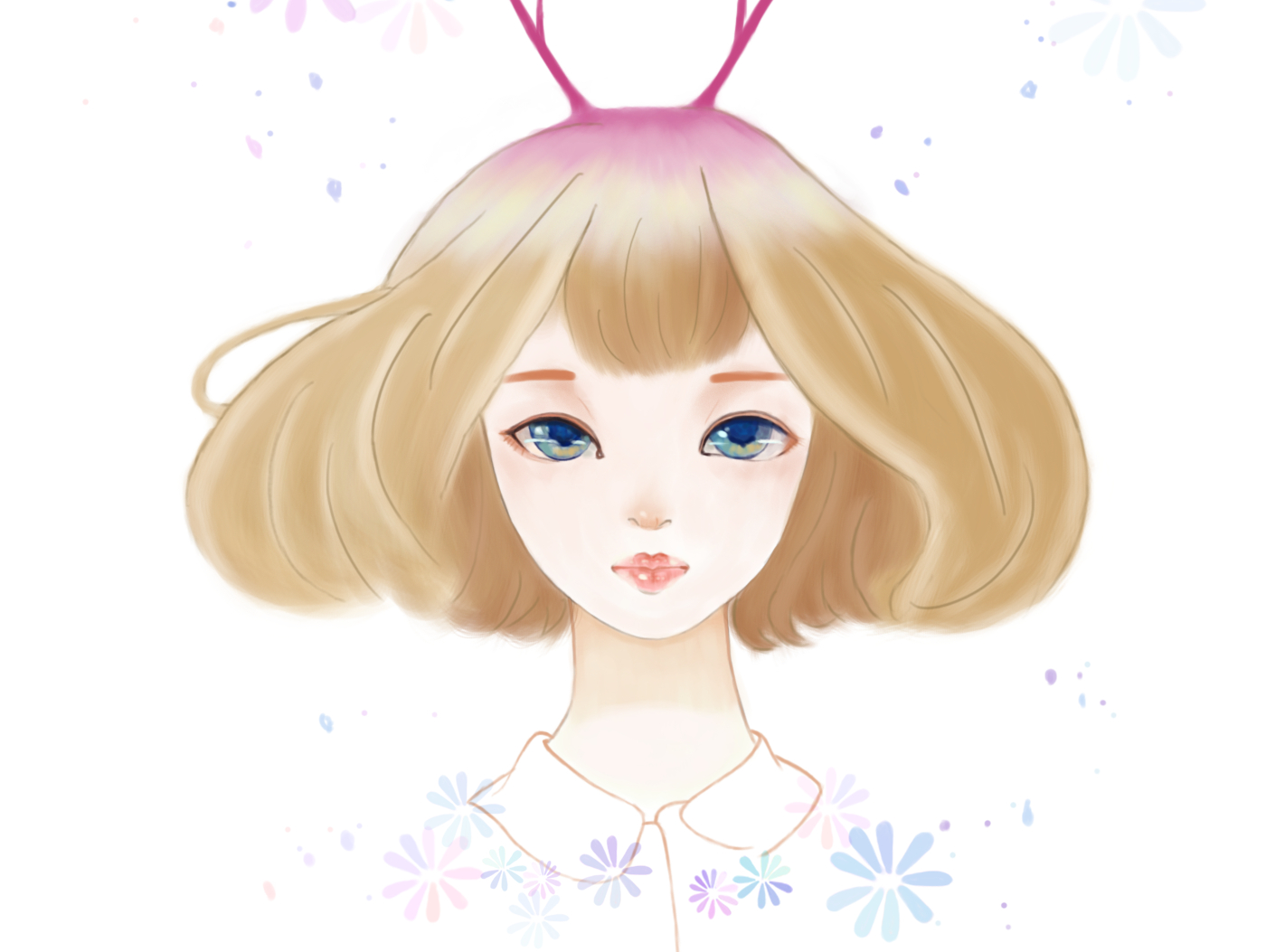 flower girl_插画师花溪-站酷ZCOOL