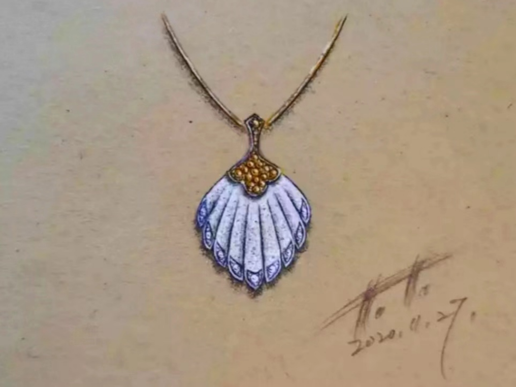 羽扇项链_TTJEWELRYSTUDIO-站酷ZCOOL