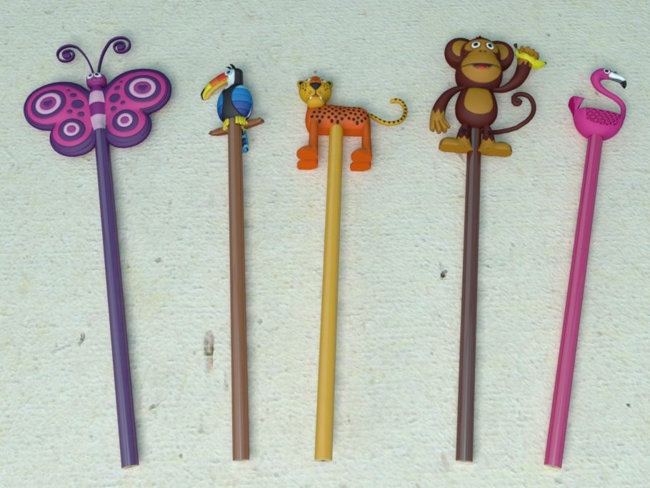 立体橡皮擦铅笔套装_maxzcl-站酷ZCOOL