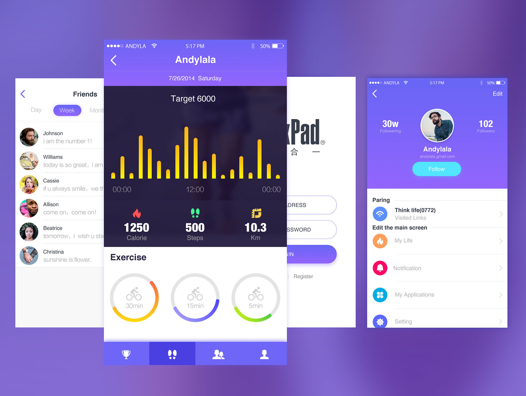 联想_thinkpad运动app设计_尔岚設計工作室-站酷ZCOOL
