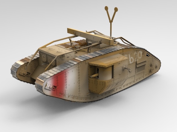 一战百年-Mark V Male Tank_lihaibo688-站酷ZCOOL