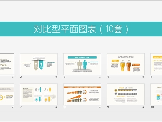 10套对比关系PPT图表合集_夏影PPT-站酷ZCOOL
