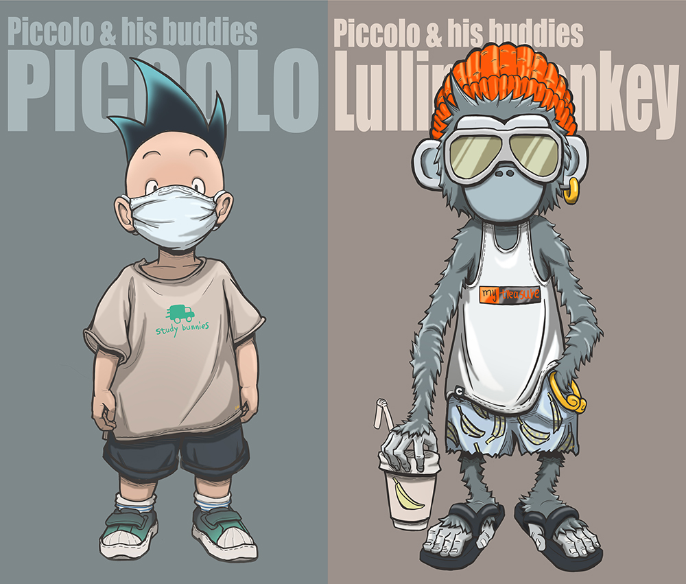 piccolo & lulling monkey！_cosrich-站酷ZCOOL