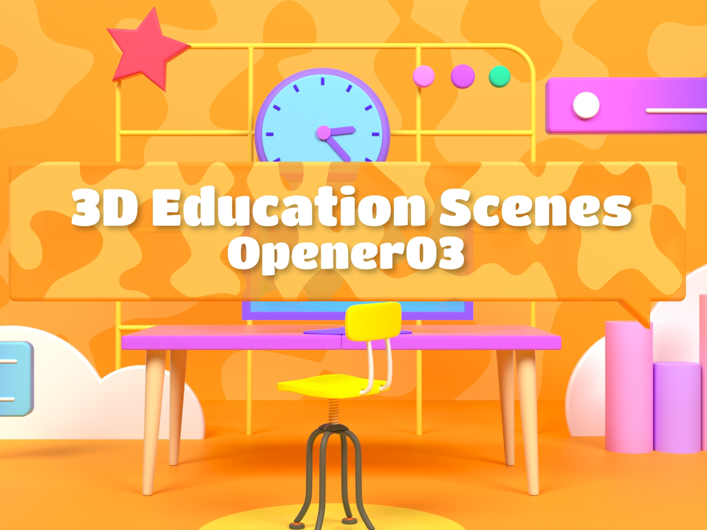 3D Education Scenes（卡通场景）_我管你哦-站酷ZCOOL
