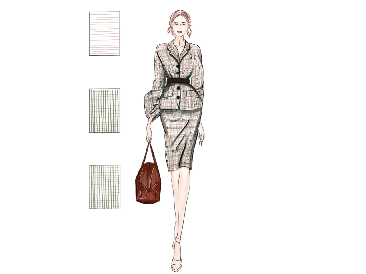 服装手绘款式图、效果图_画画贩卖月光-站酷ZCOOL