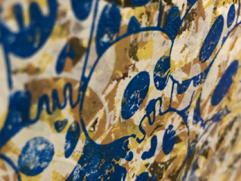 路旁的落叶 A002 丝印版画_村东头郭先生-站酷ZCOOL