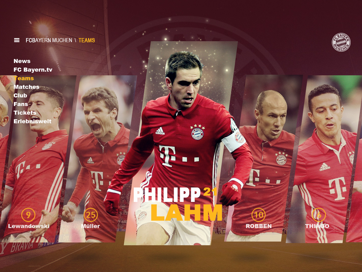 UI练习作品——拜仁慕尼黑球迷网页设计_末裔Mia_San_Mia-站酷ZCOOL