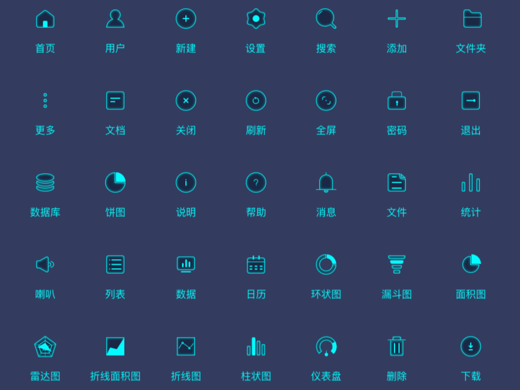 数据可视化图标设计（icon设计）_城市喧嚣-站酷ZCOOL