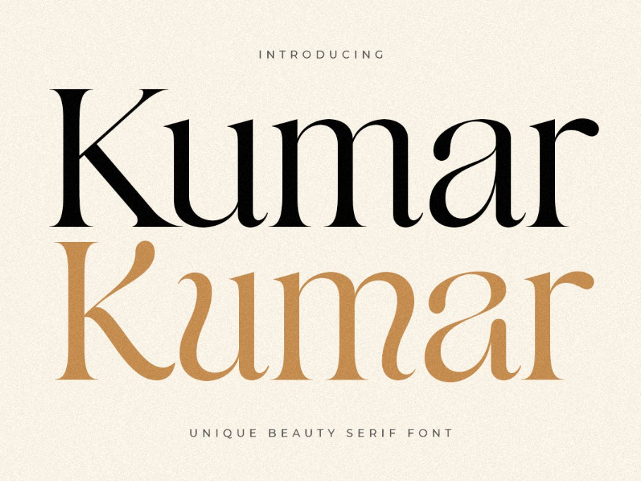 Kumar - Unique Beauty Serif Font_最西文集-站酷ZCOOL