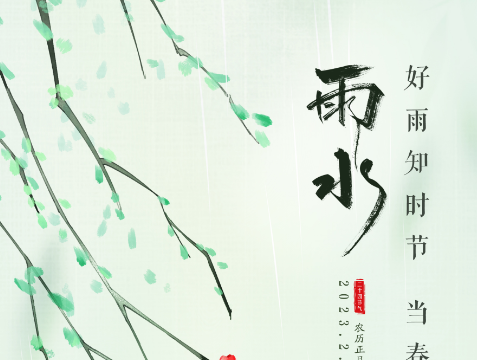 雨水节气海报~~_设计师Violet-站酷ZCOOL